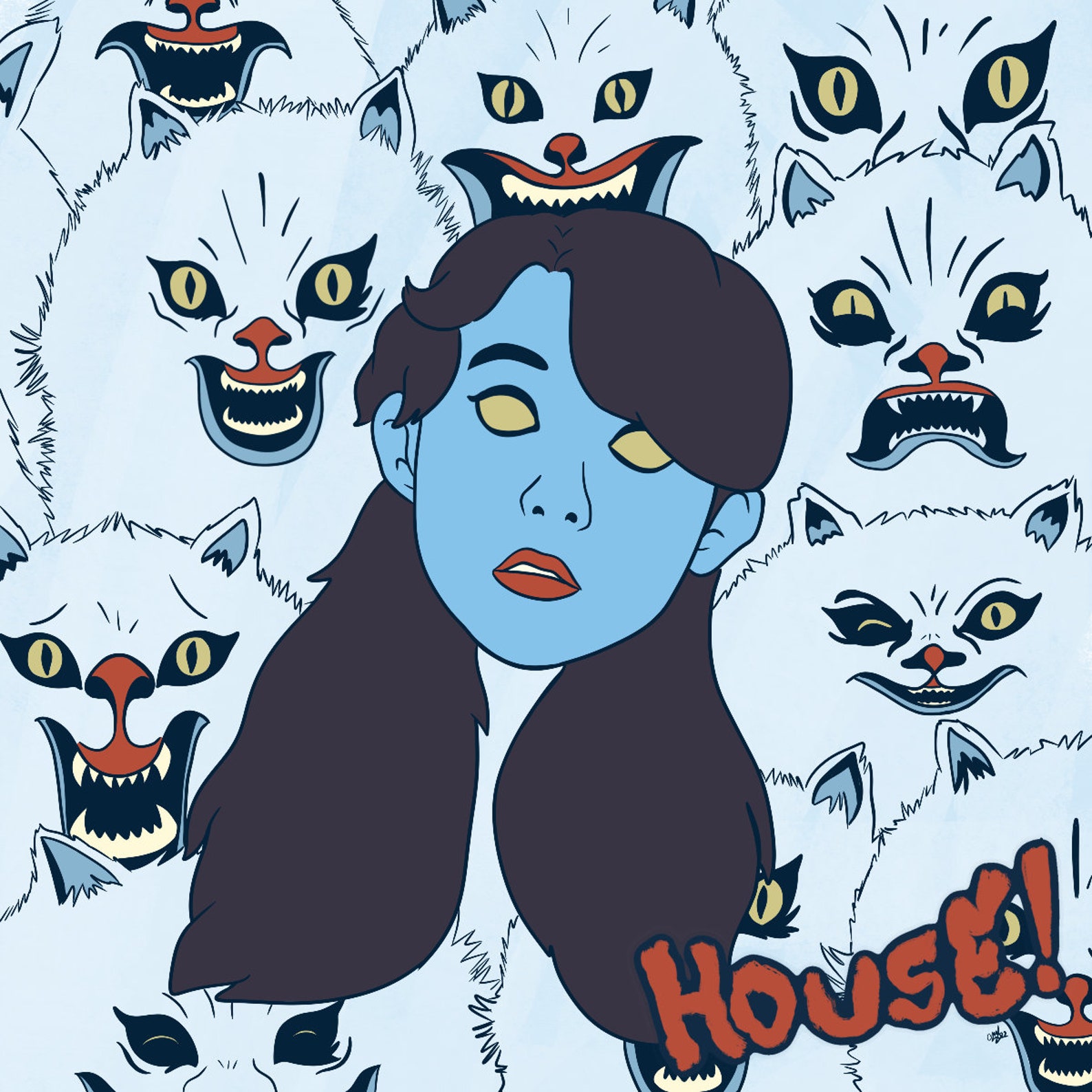 Hausu (house) - Kung Fu Sticker 4”X4” - Etsy