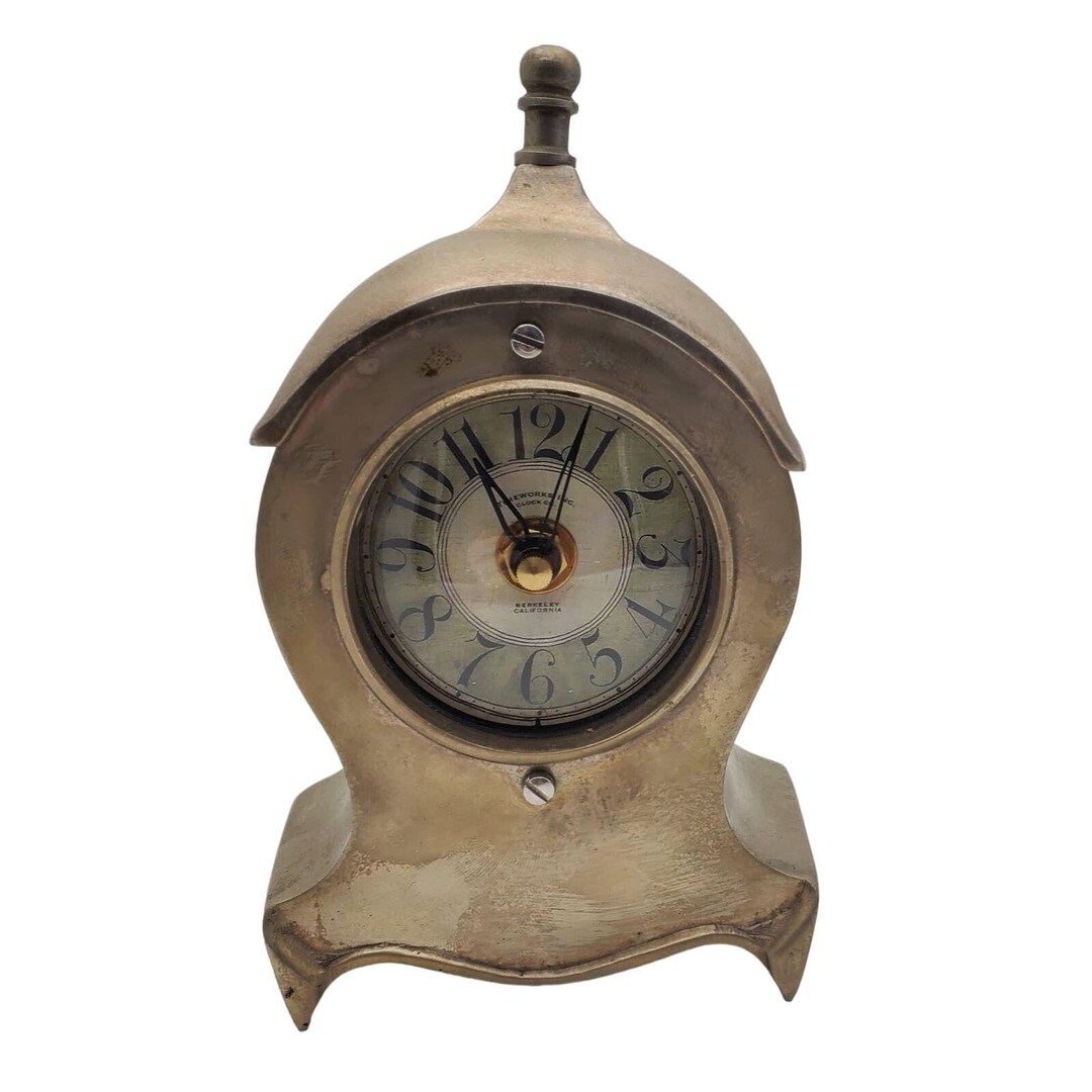 Silver Plate Clock Timeworks Series 1906 Brass Empress Table Mantle ...