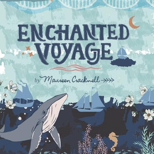 Anchor Fabric nautique Spell Sand Enchanted Voyage by Maureen Cracknell ...