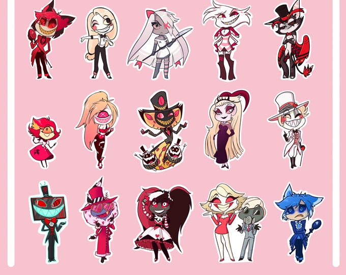 Hazbin Hotel Vinyl Stickers 3.5 X 2 - Etsy
