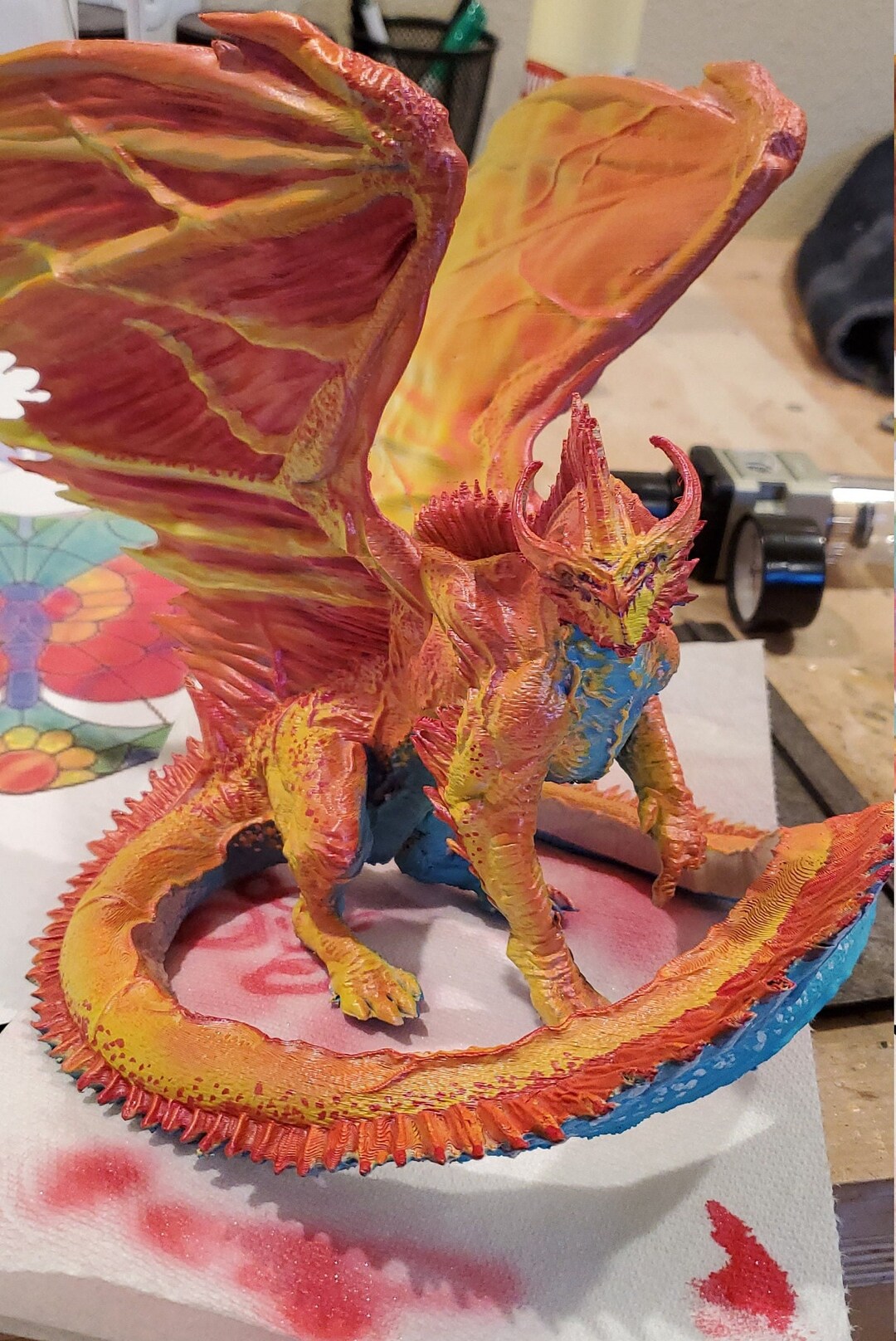 Dragon of Paradise 3D Printed Large Scale, Fire Dragon, Dragolich, Dnd ...