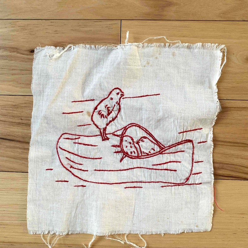 Redwork Embroidery - Etsy