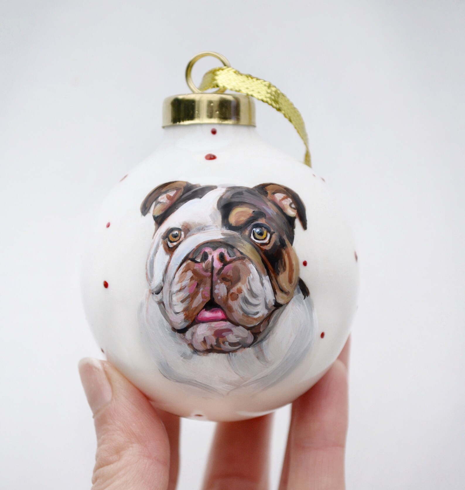 Personalized Bauble Dog Portrait Christmas Ornament Hand - Etsy