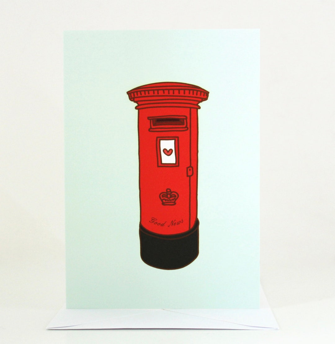 Good News London Card Post Box Card Greeting Card London - Etsy