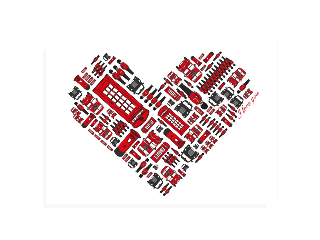I Love You London, Valentine's Day Card, Love Card, London Card, Lovely ...