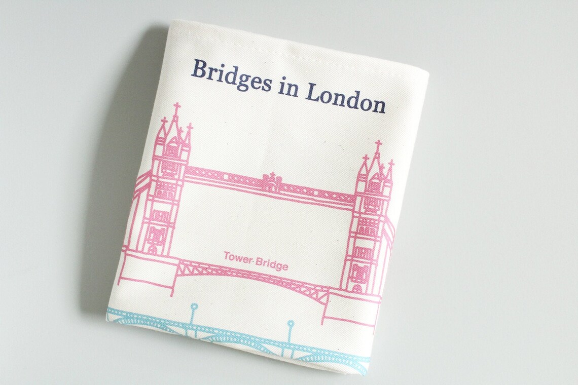 Bridges Themed Organic Tea Towel, 100% Organic Cotton, Kitchen Towel ...