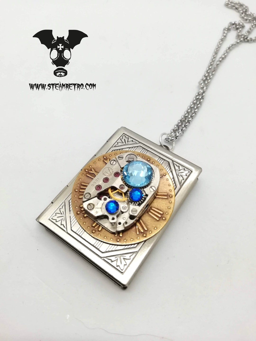 Steampunk - Locket - Steampunk Necklace - Steampunk Book Locket ...