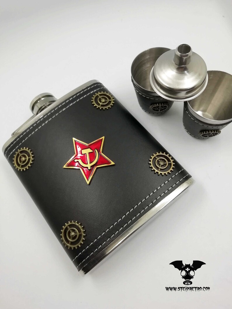 Flask soviet soviet flask russian flask russian | Etsy