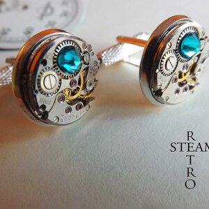 Steampunk Cufflinks Steampunk Cufflinks Steampunk Blue - Etsy