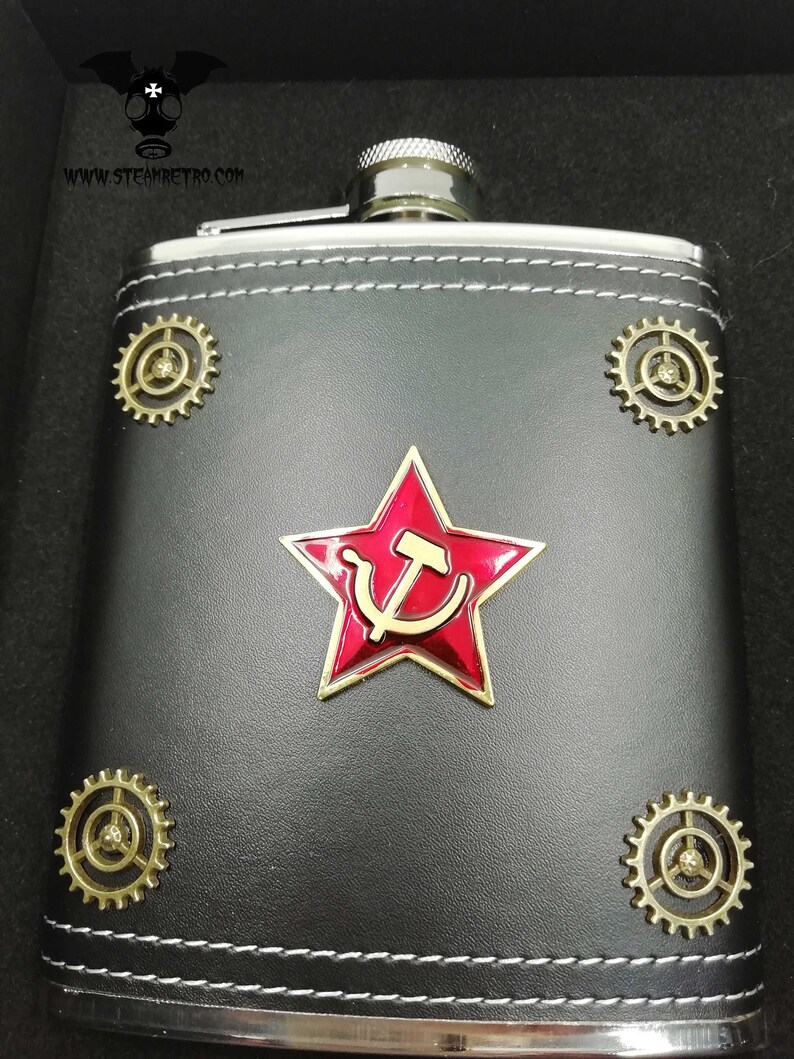 Flask soviet soviet flask russian flask russian | Etsy