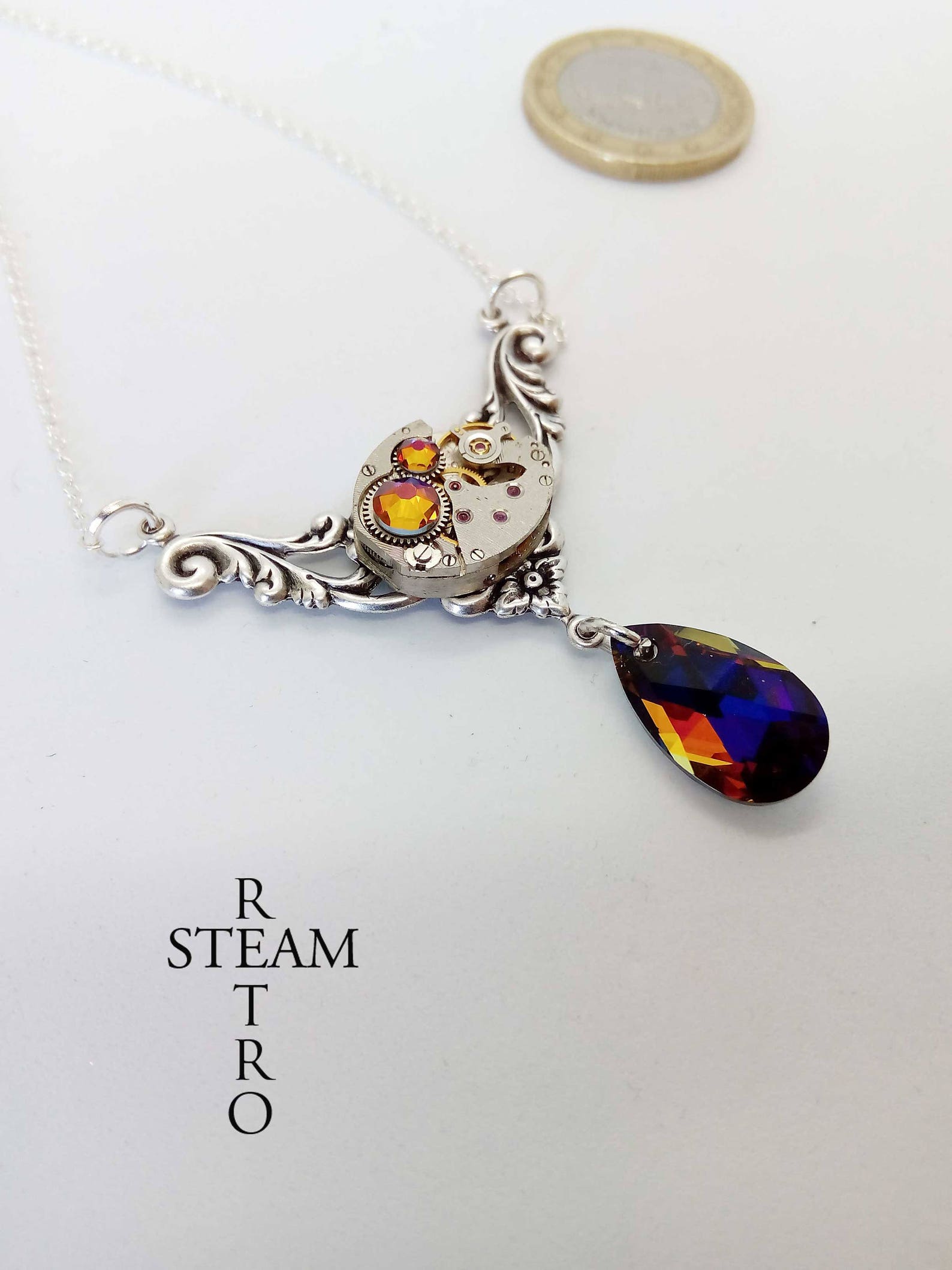 Rococo Steampunk Necklace Steampunk Jewelry Gift Boxed - Etsy