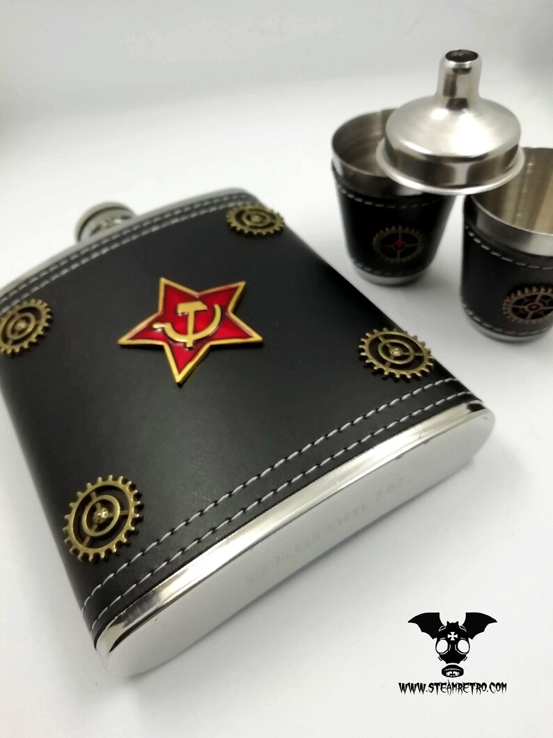 Flask soviet soviet flask russian flask russian | Etsy