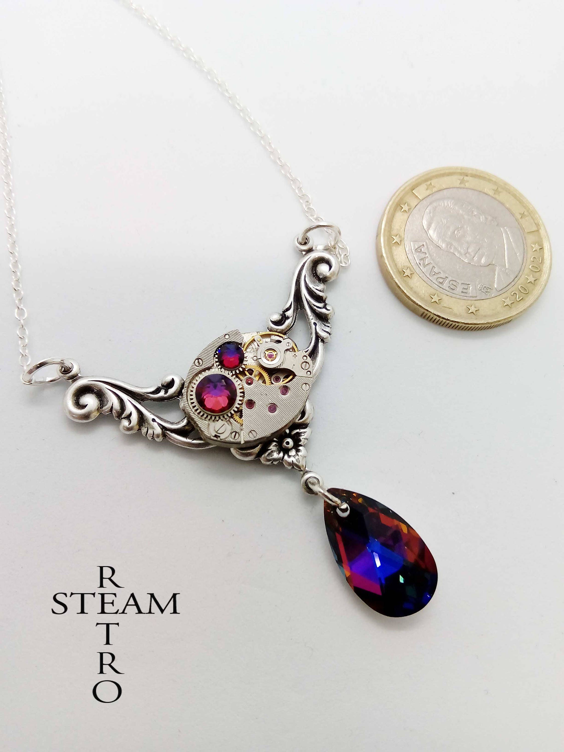 Rococo Steampunk Necklace Steampunk Jewelry Gift Boxed | Etsy