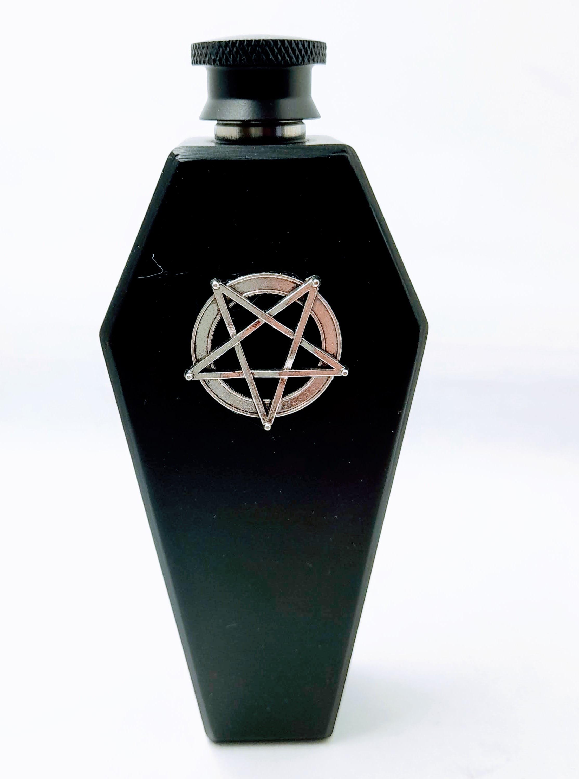 Pentagram Flask - Gothic Flask - Coffin Flask - Vampire Flask - Coffin ...