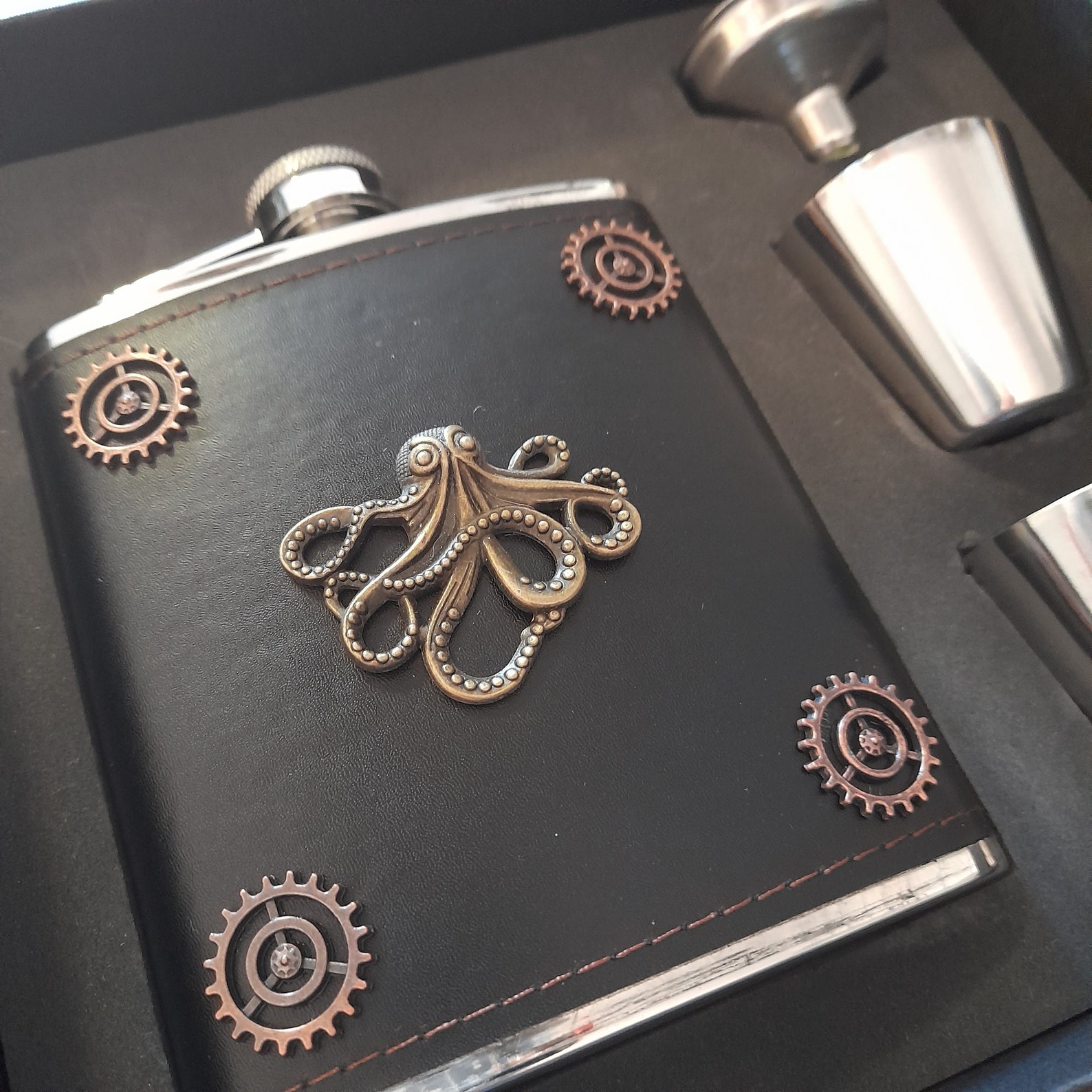 Steampunk Flask and Cup Set Mens Steampunk Gift Steampunk - Etsy