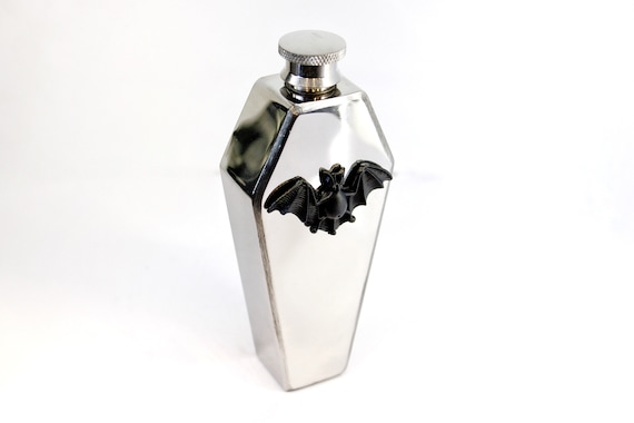 Bat Flask Gothic Flask Coffin Flask Vampire Flask | Etsy