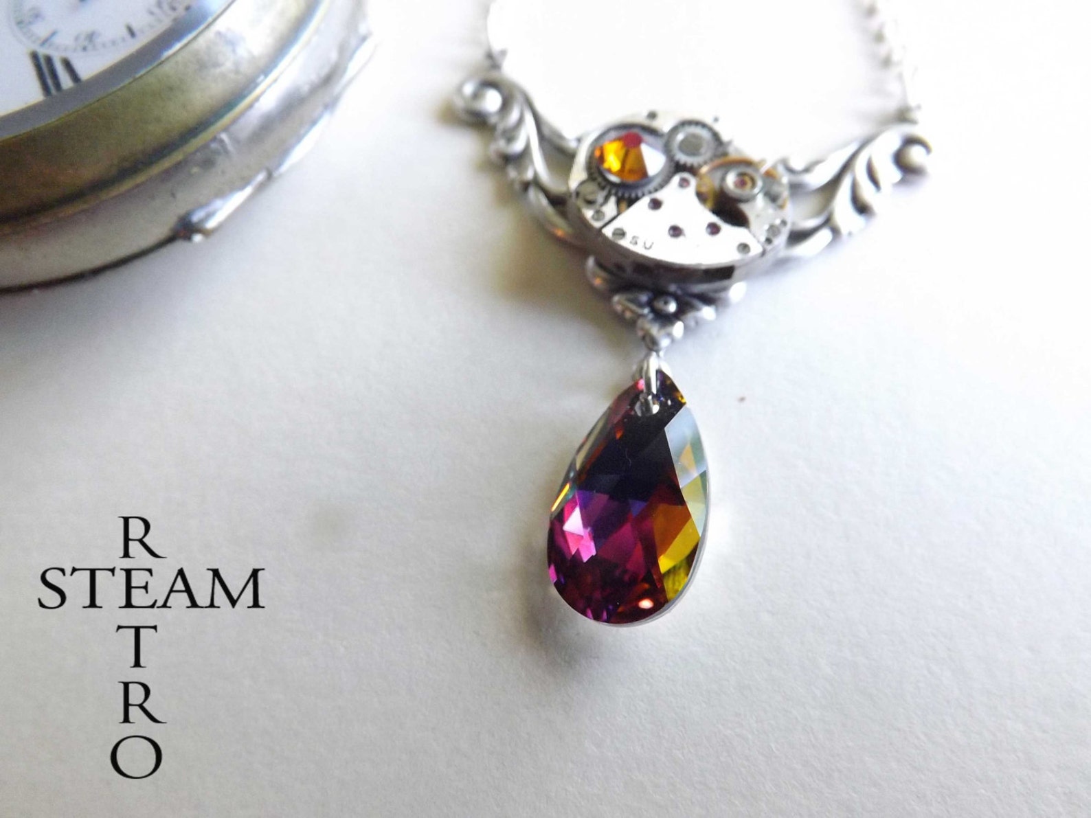 Rococo Steampunk Necklace Steampunk Jewelry Gift Boxed - Etsy