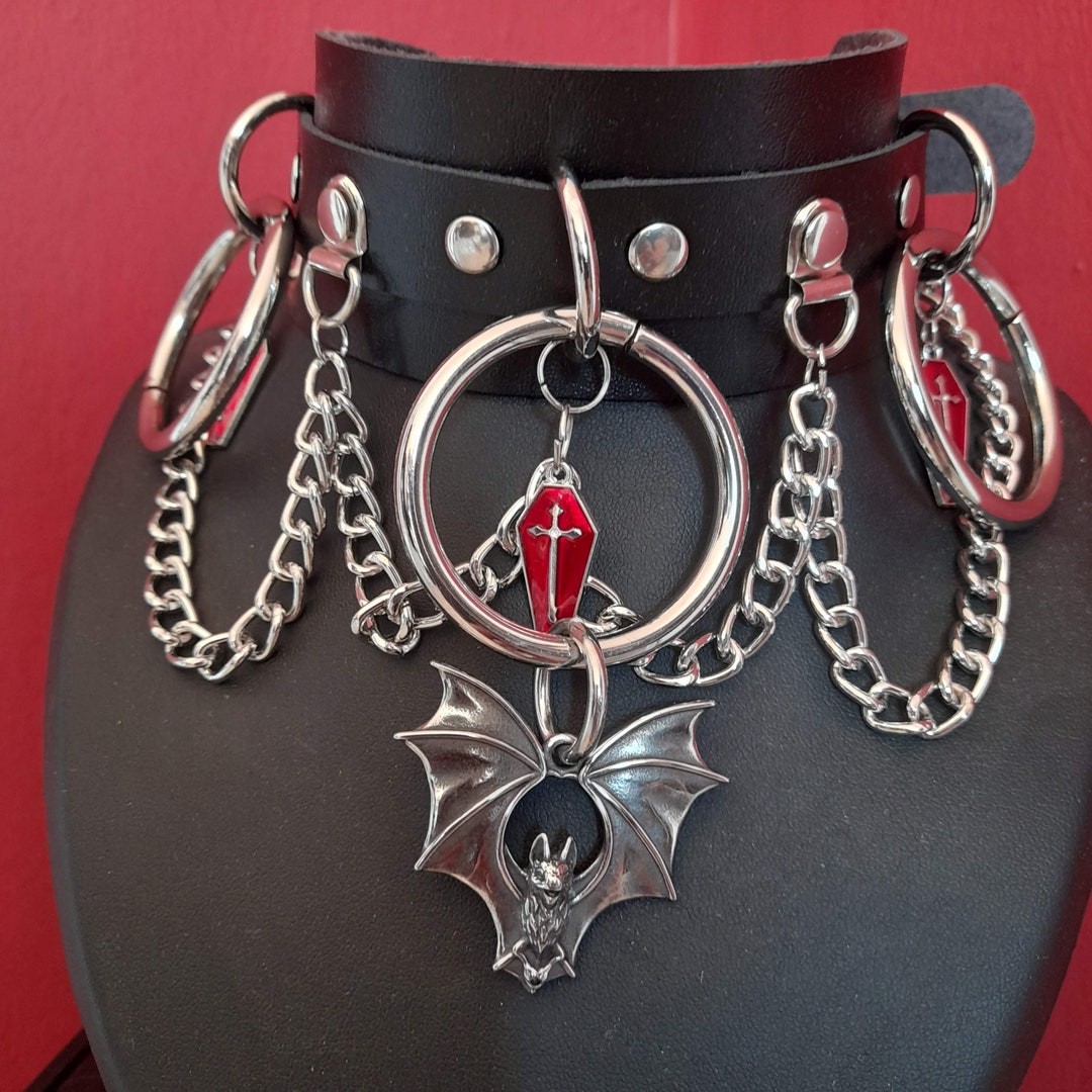 Bat Choker - Coffin Choker - Goth - Goth Choker - Gothic Choker ...