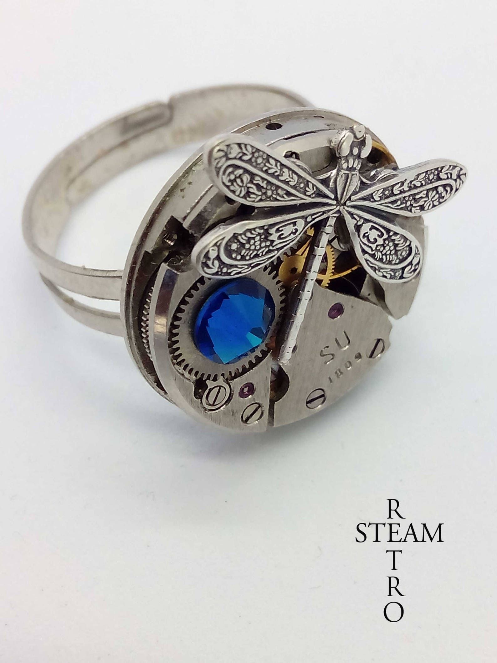 Dragonfly steampunk ring Dragonfly ring Firefly ring | Etsy
