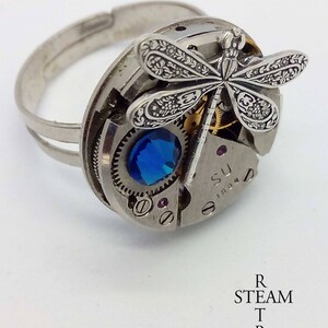 Dragonfly Steampunk Ring - Dragonfly Ring - Firefly Ring Steampunk ...