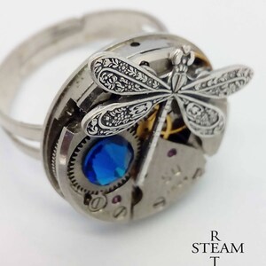 Dragonfly Steampunk Ring - Dragonfly Ring - Firefly Ring Steampunk ...