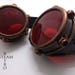Red Steampunk Goggles - Burning Man - Mad Max - Dieselpunk Goggles ...
