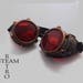 Red Steampunk Goggles - Burning Man - Mad Max - Dieselpunk Goggles ...