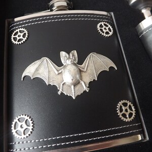 Steampunk flask and cup set mens steampunk gift steampunk | Etsy