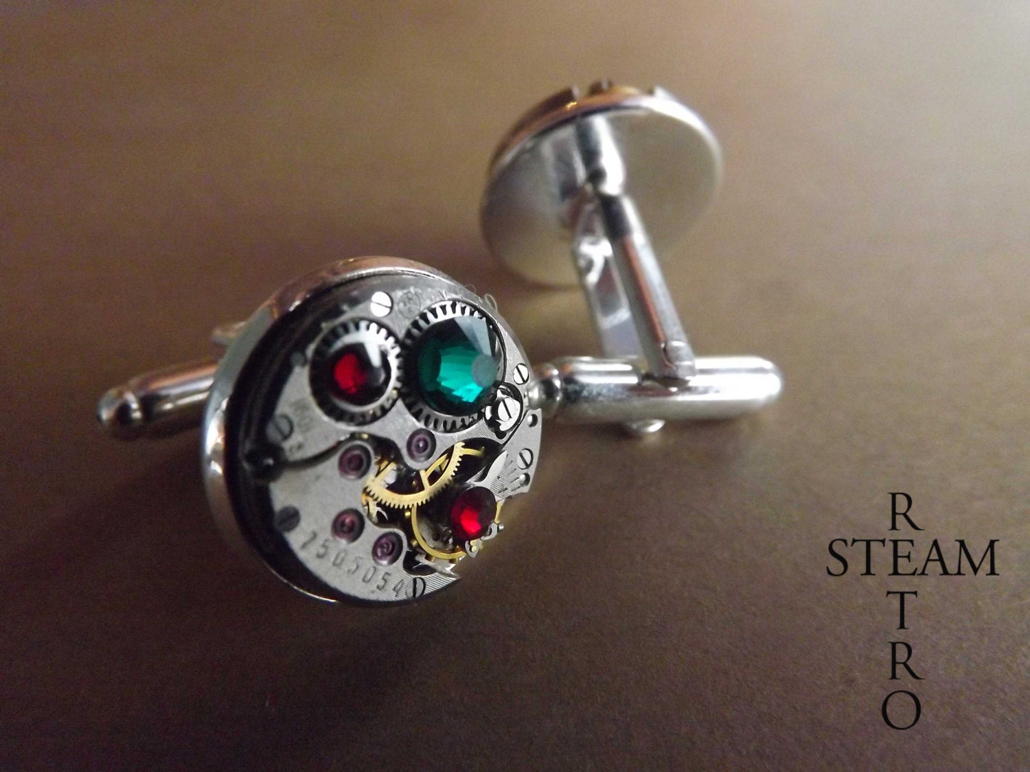 Swarovski Steampunk Cufflinks Steampunk Jewelry by | Etsy