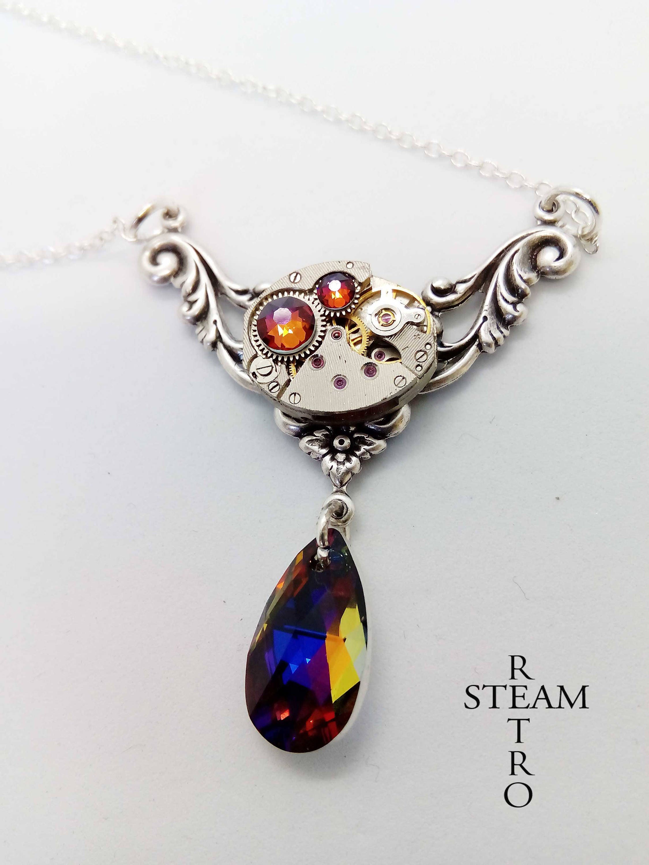 Rococo Steampunk Necklace Steampunk Jewelry Gift Boxed | Etsy