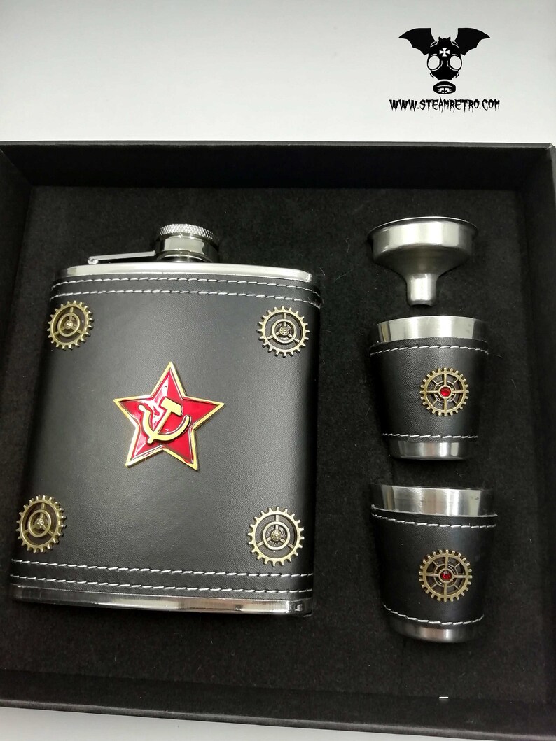 Flask soviet soviet flask russian flask russian | Etsy