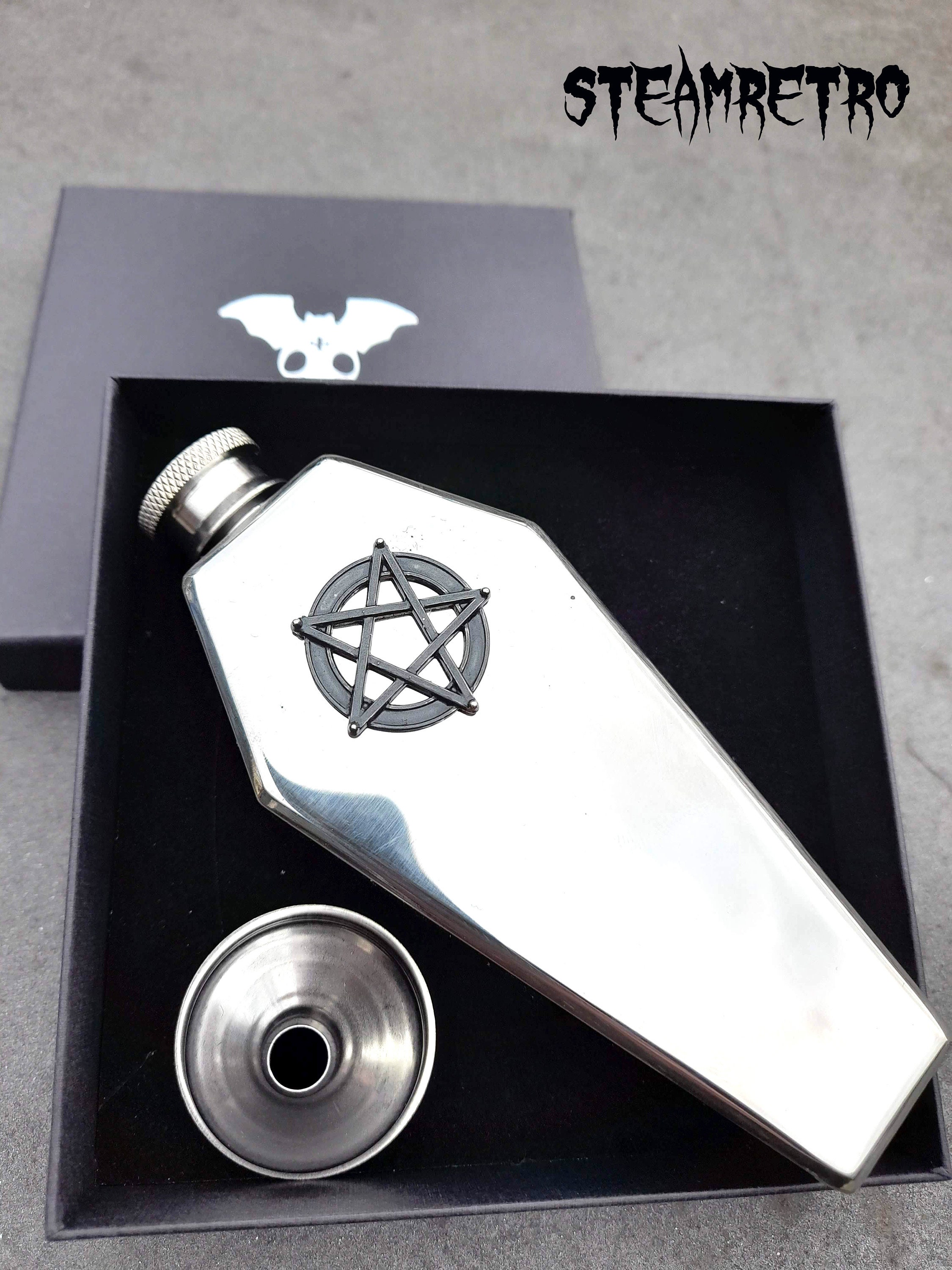 Pentagram Flask Gothic Flask Coffin Flask Vampire Flask | Etsy
