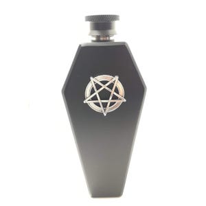 Pentagram Flask - Gothic Flask - Coffin Flask - Vampire Flask - Coffin ...