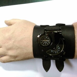 Steampunk Wristwatch - Gothic Wristwatch - Death Metal Jewellery - Fat ...