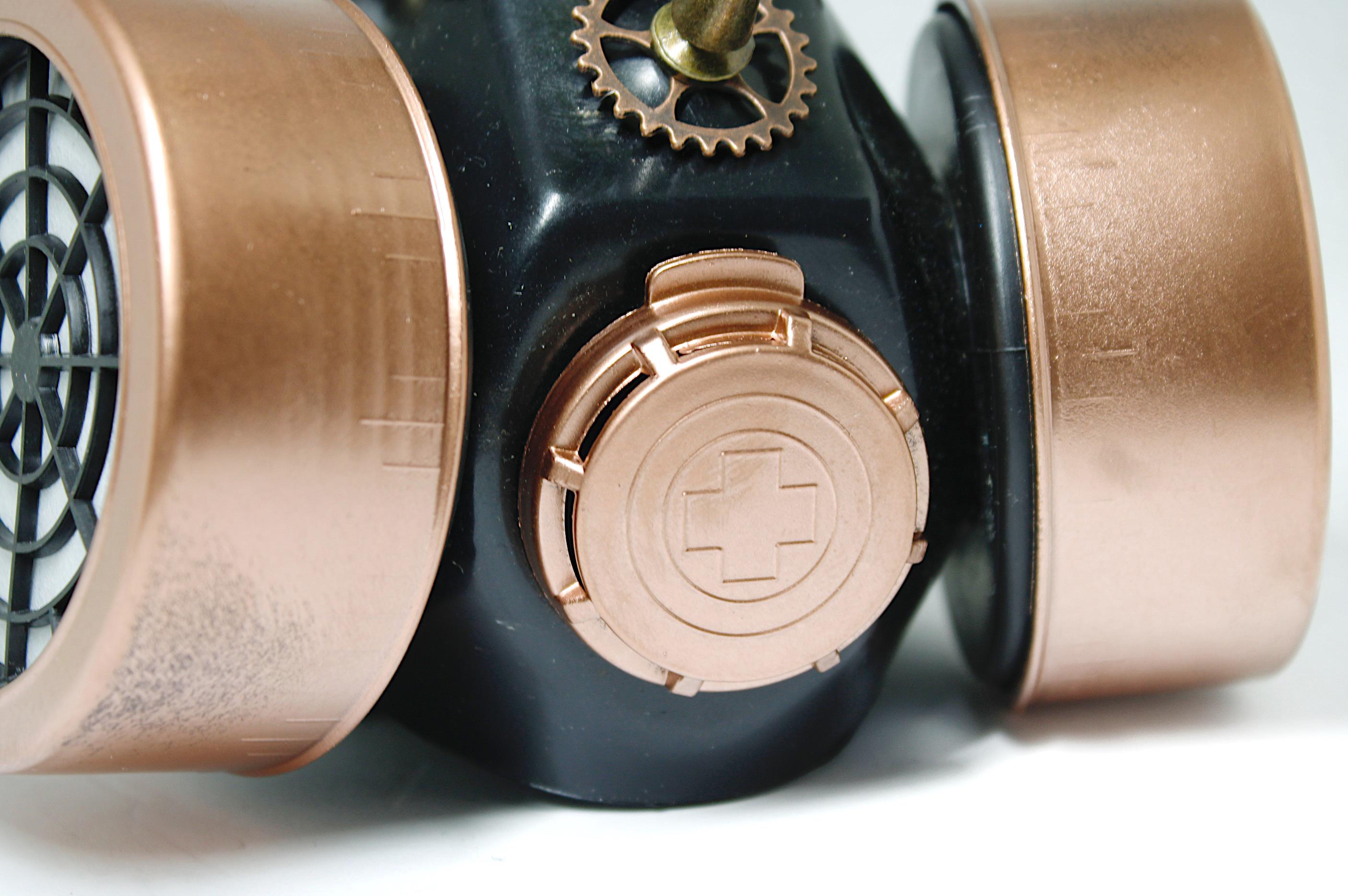 Deluxe Wasteland Gas Mask and Goggle in Copper , Steampunk Green ...