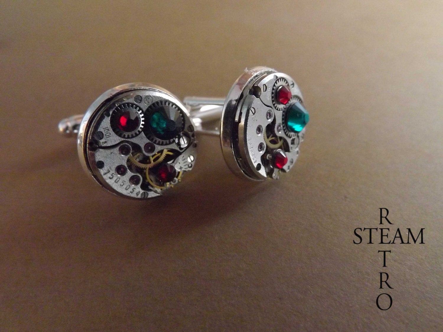 Swarovski Steampunk Cufflinks Steampunk Jewelry by | Etsy