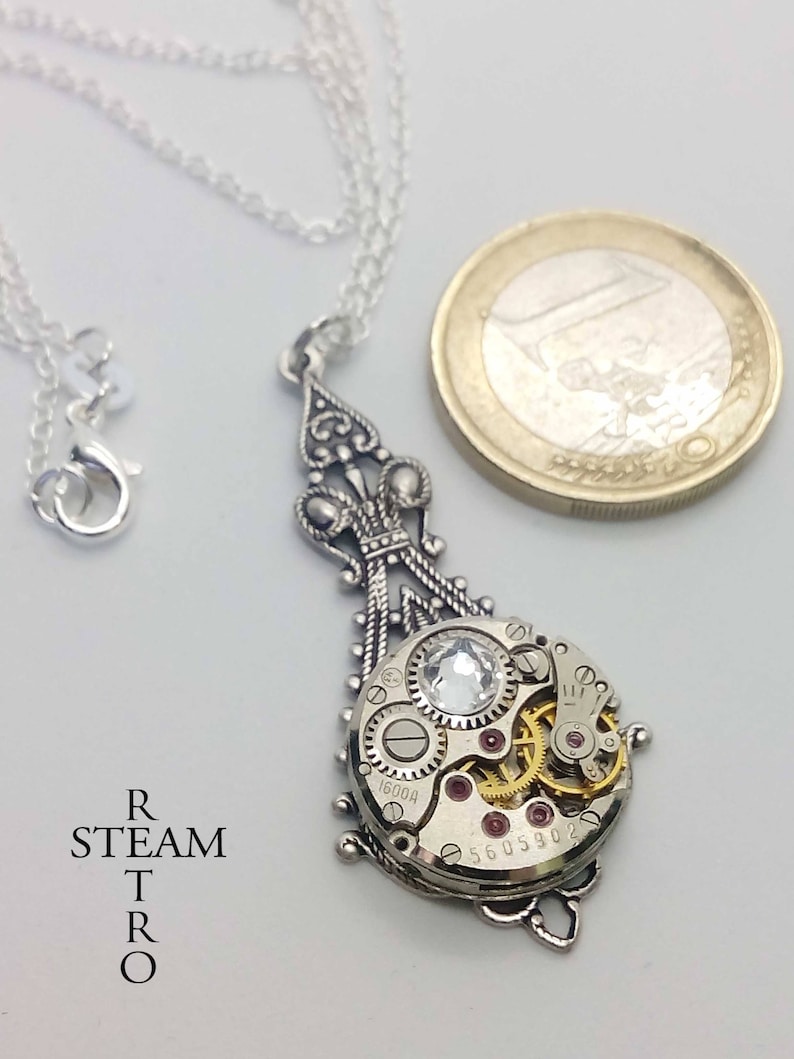 Steampunk Victorian Crystal Necklace Steampunk Jewelry by - Etsy