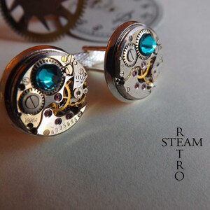 Steampunk Cufflinks Steampunk Cufflinks Steampunk Blue - Etsy