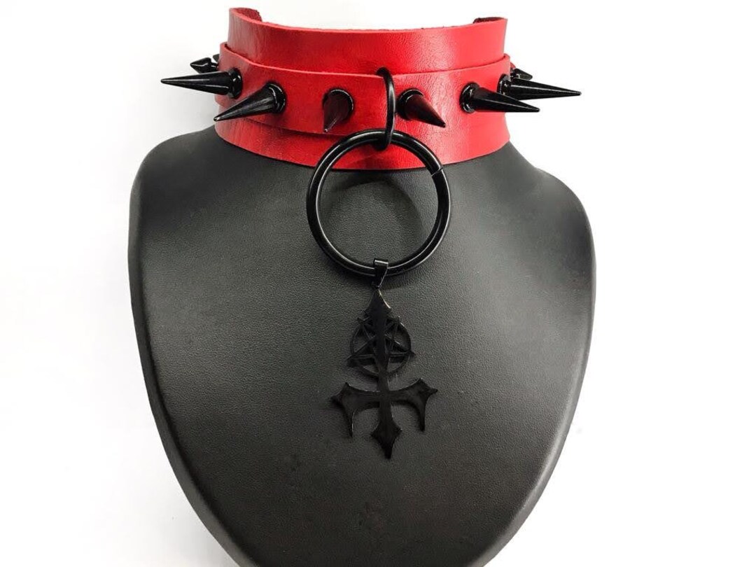 Satan Sigil Choker - Church of Satan Choker - Choker - Punk Choker ...