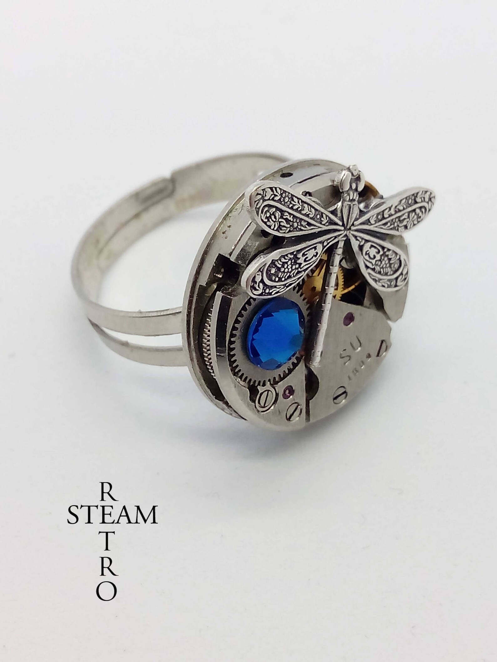 Dragonfly steampunk ring Dragonfly ring Firefly ring | Etsy