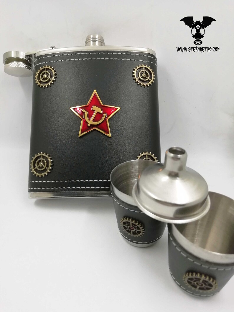 Flask soviet soviet flask russian flask russian | Etsy
