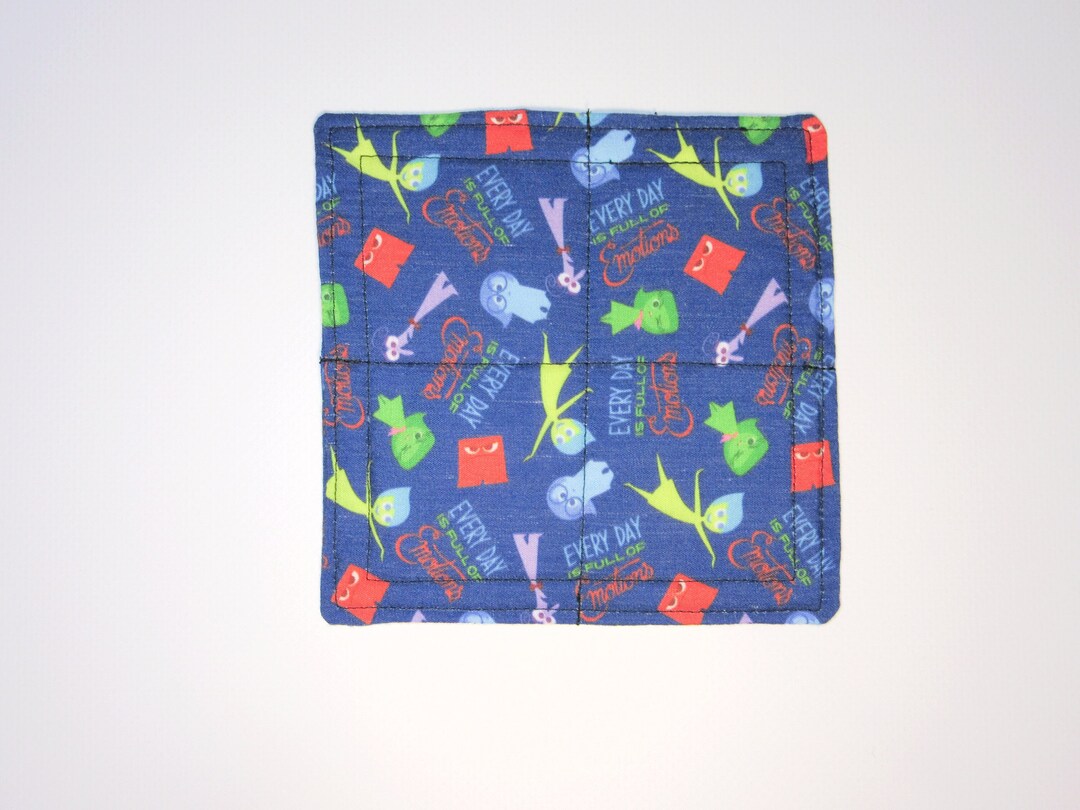 Inside Out Fabric Coffee Coaster. Pixar Movie Decor - Etsy