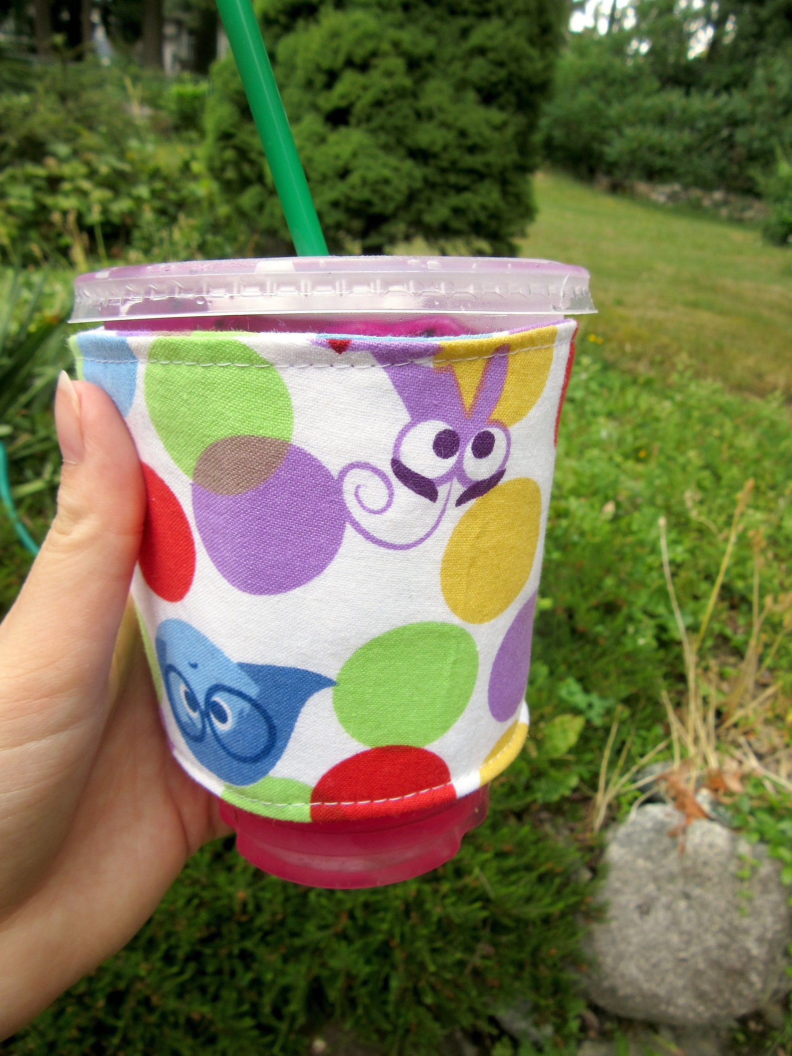 Inside Out Core Memory Balls Fabric Reusable Coffee Cozy - Etsy Norway