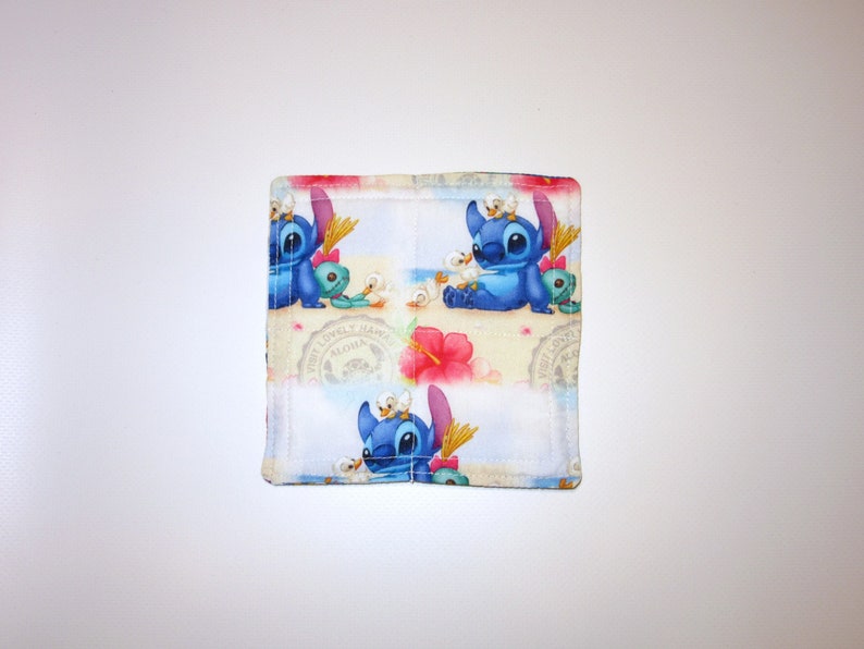 Stitch and Scrump Beach Day Fabric Coffee Coaster. Lilo and Stitch ...