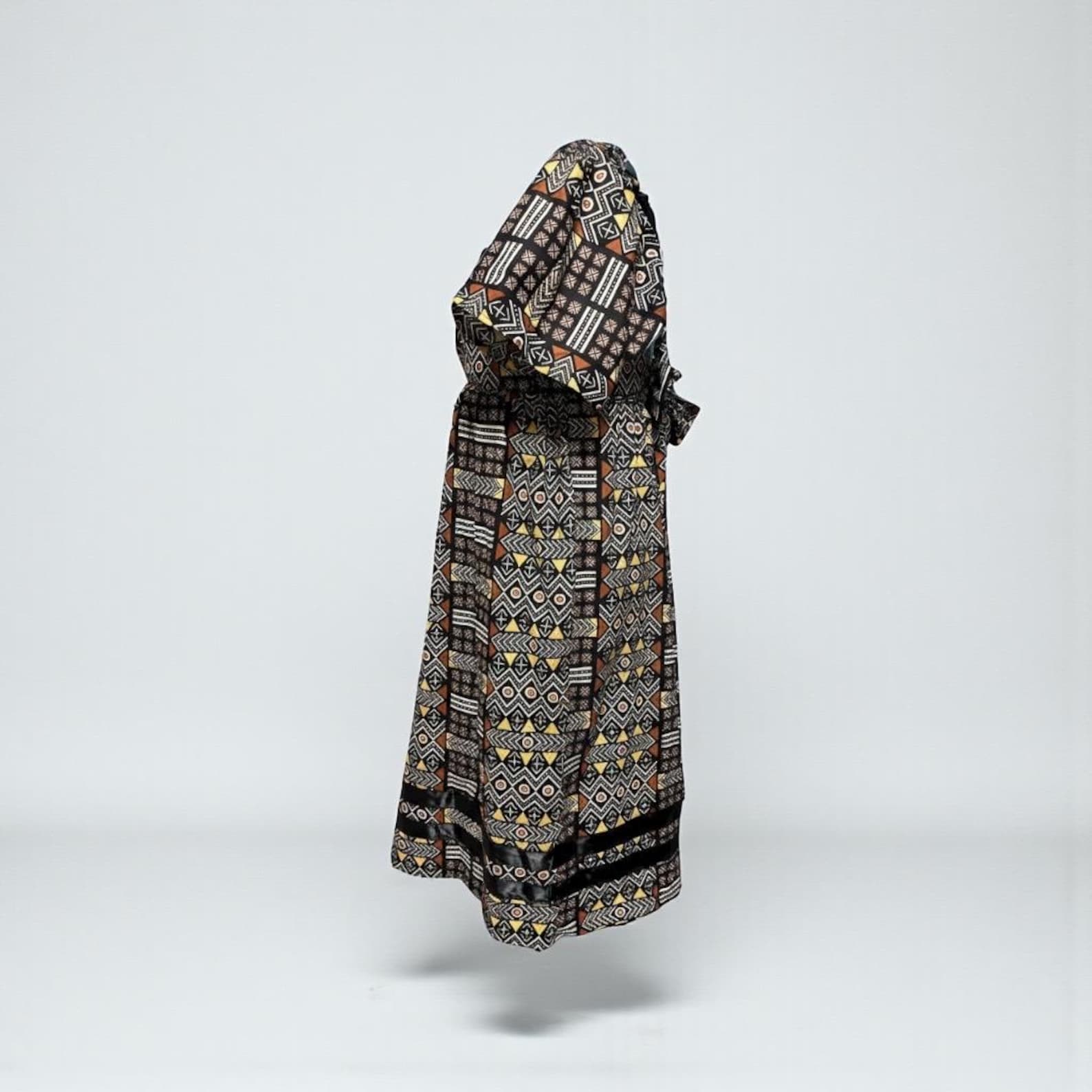 Native American Kookum Ribbon Dress With Puff Sleeves and Bow Size XL ...