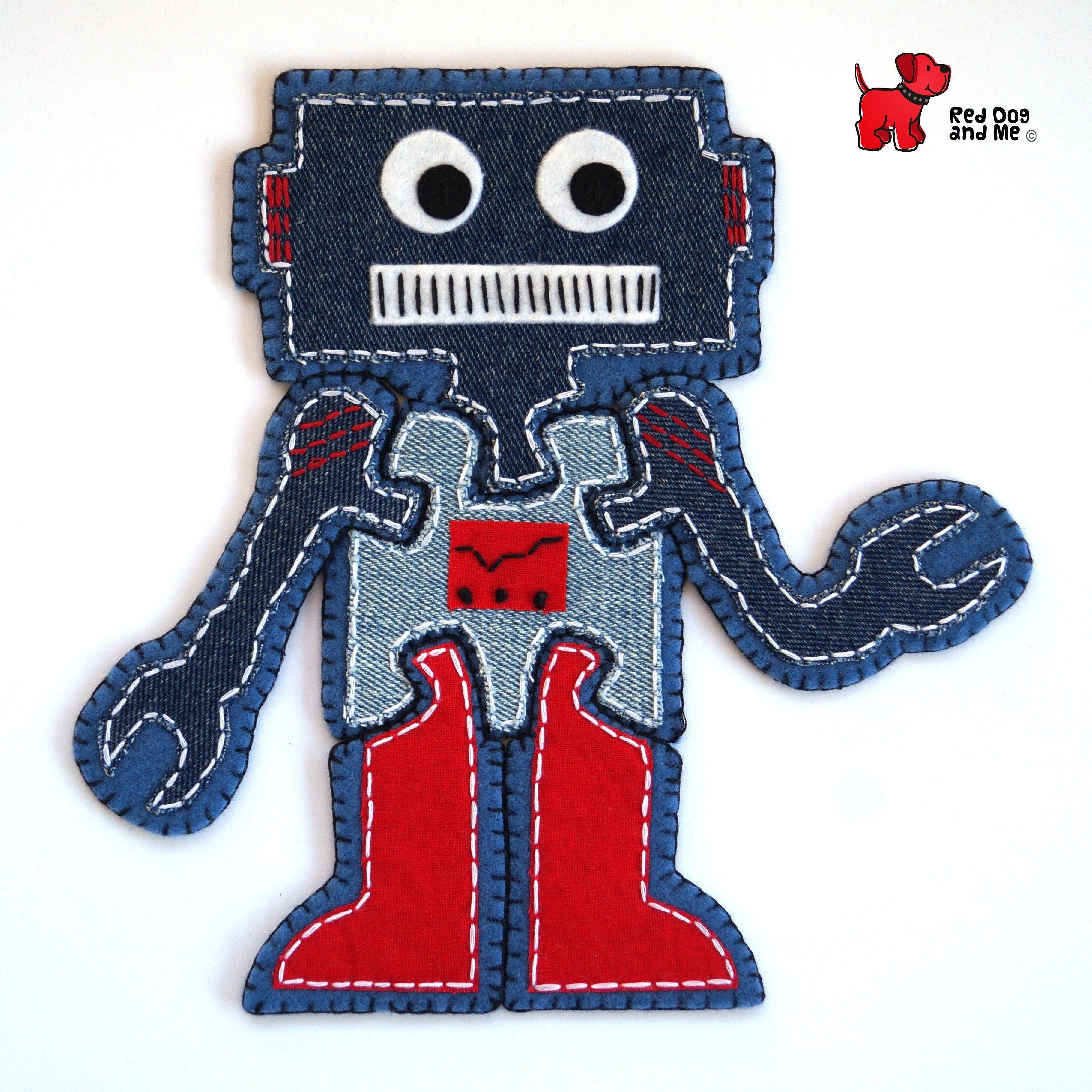 Robot PDF Sewing Pattern 6 Piece Jigsaw Puzzle - Etsy