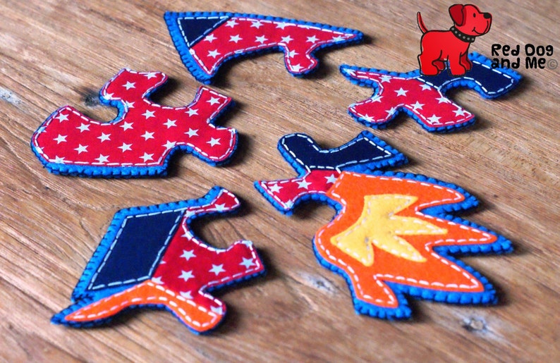 Rocket PDF Sewing Pattern 5 Piece Jigsaw Puzzle - Etsy