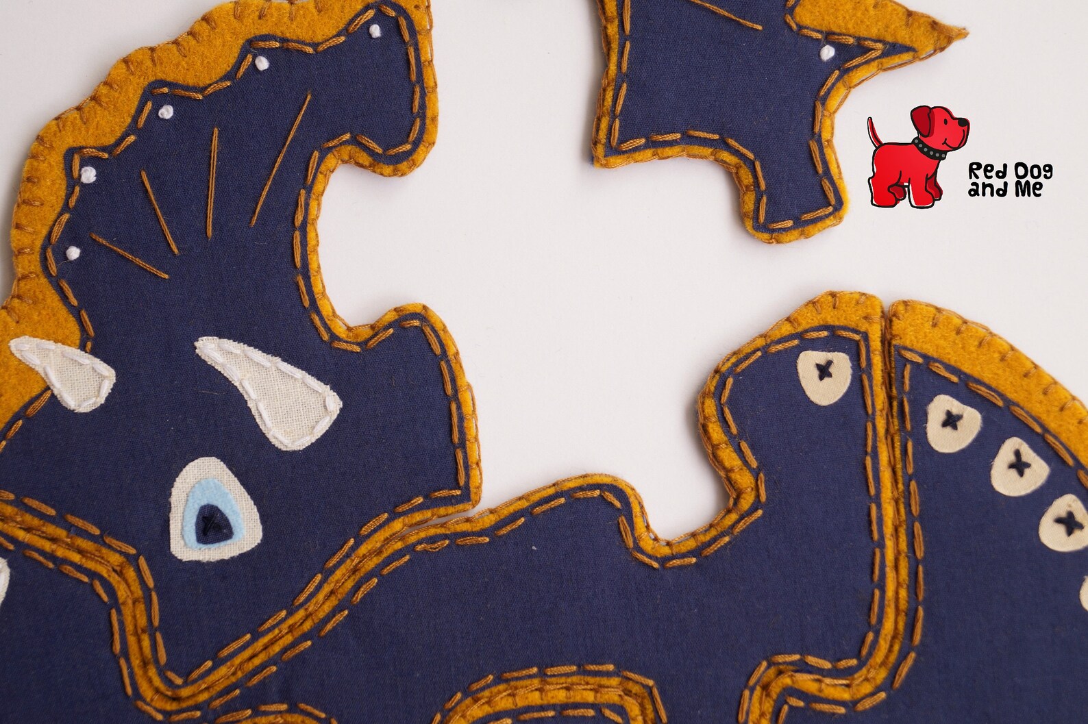 Triceratops Dinosaur PDF Sewing Pattern 5 Piece Jigsaw Puzzle Felt Toy ...