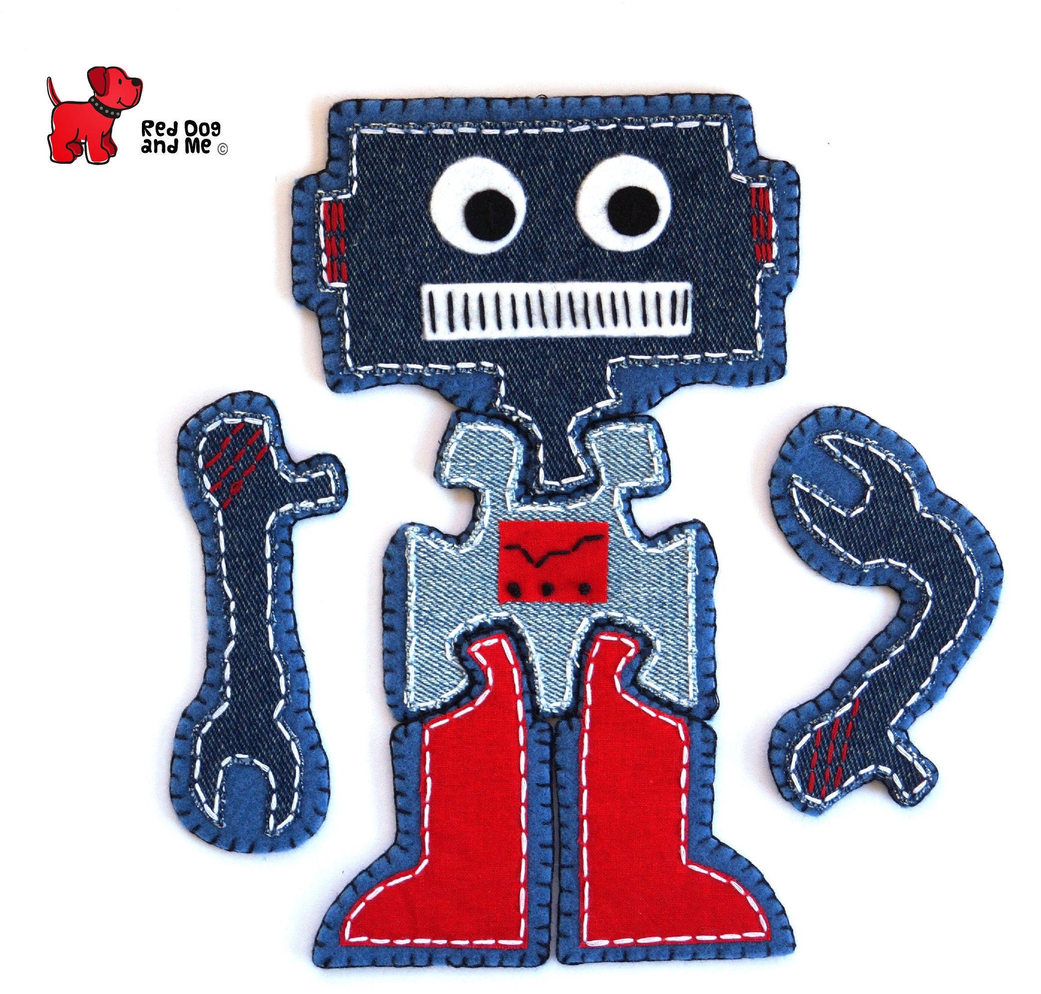 Robot PDF Sewing Pattern 6 Piece Jigsaw Puzzle - Etsy