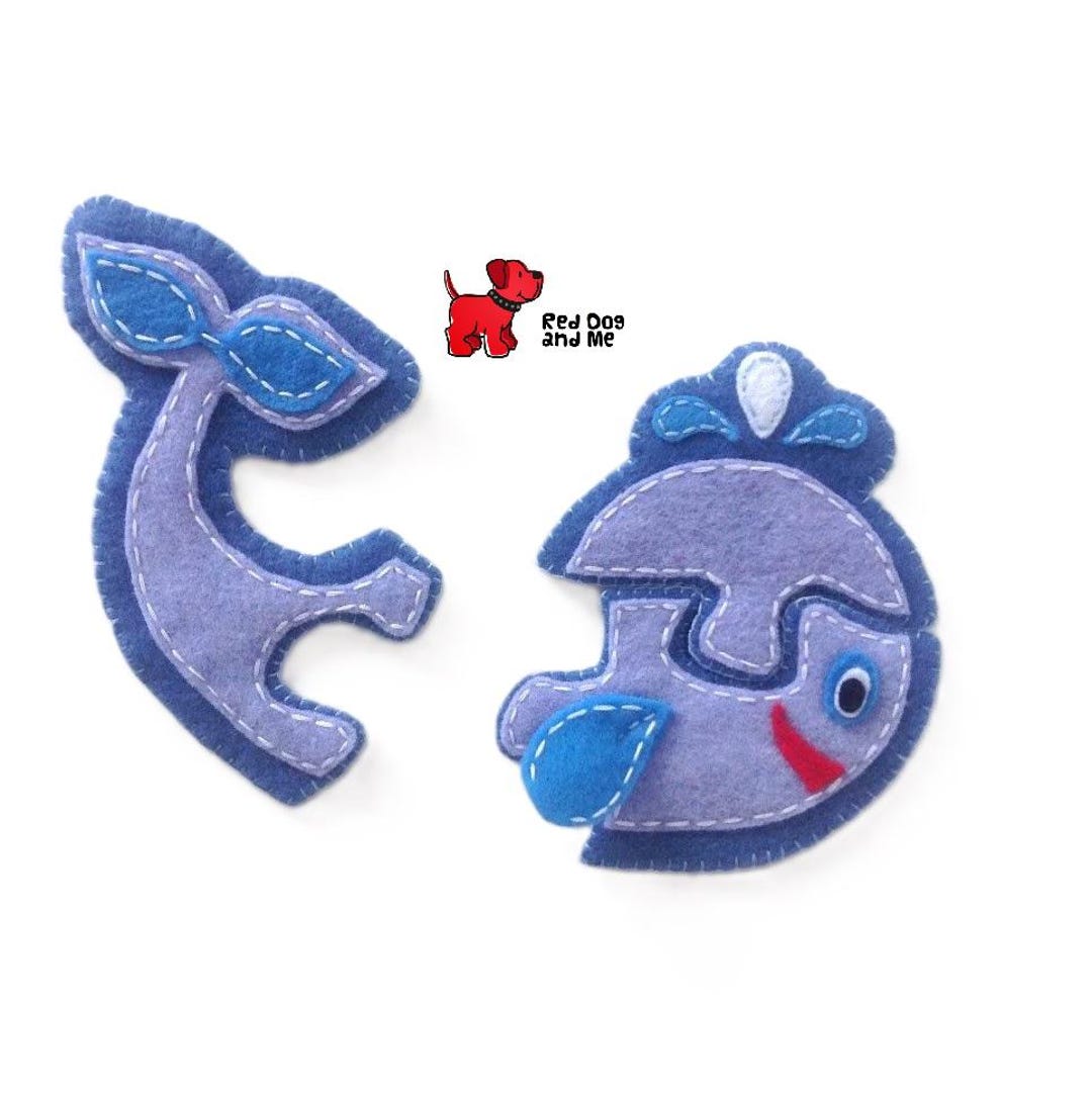 Whale PDF Sewing Pattern 3 Piece Felt Toy Jigsaw Puzzle - Etsy